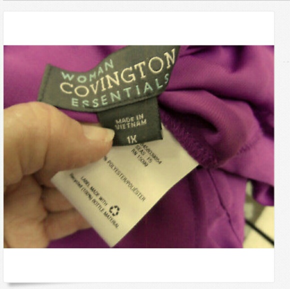 Covington | Tops | Covington Dress Shirt Plus X Violet Purple Tab Sl ...